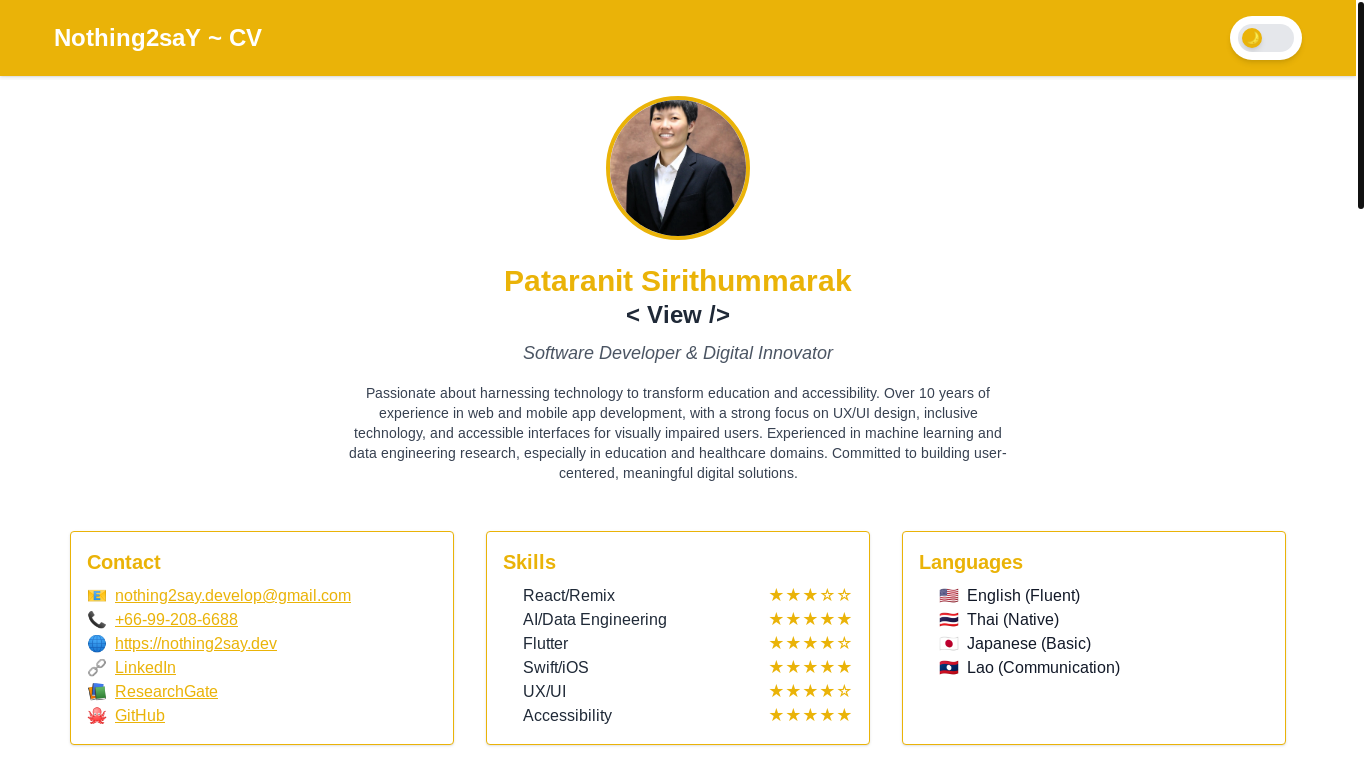 Link Check results for nothing2say-cv.pages.dev