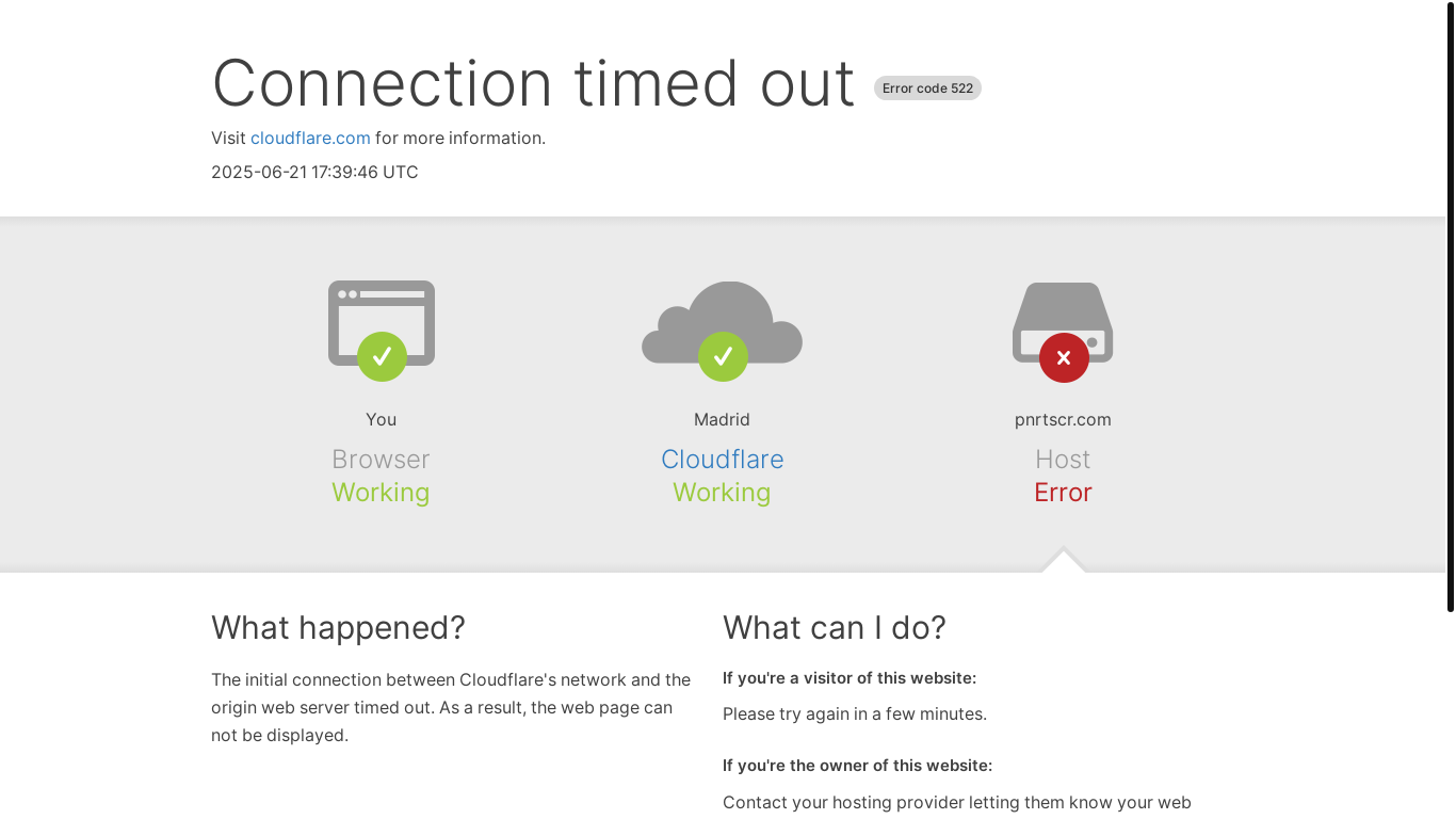 Link Check results for pnrtscr.com