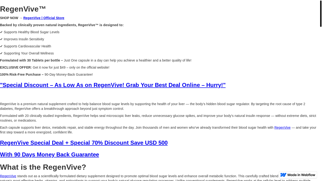 Link Check results for regenvive-regenvive.webflow.io